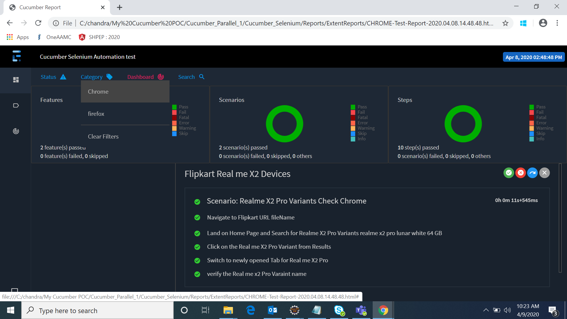 Extent Report Version 4 -->Filter by category is not working in Dashboard · Issue #138 · extent ...