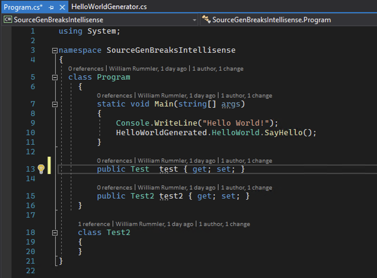 VS v16.10.0 and v16.10.1: C# Intellisense fails to colorize custom ...