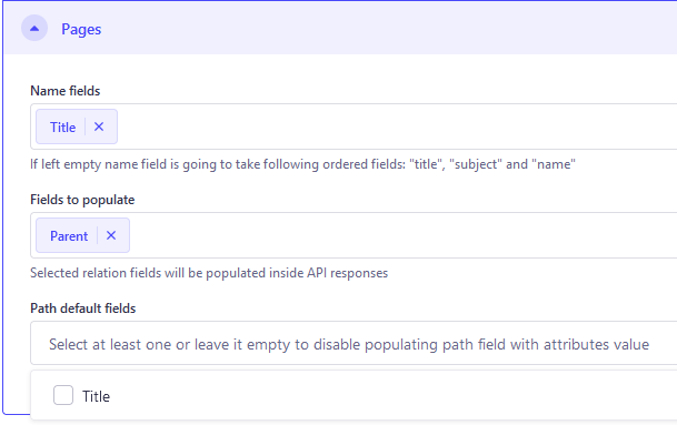 Can T Select Slug Field As The Path Default Field · Issue 258 · Virtuslab Open Source Strapi