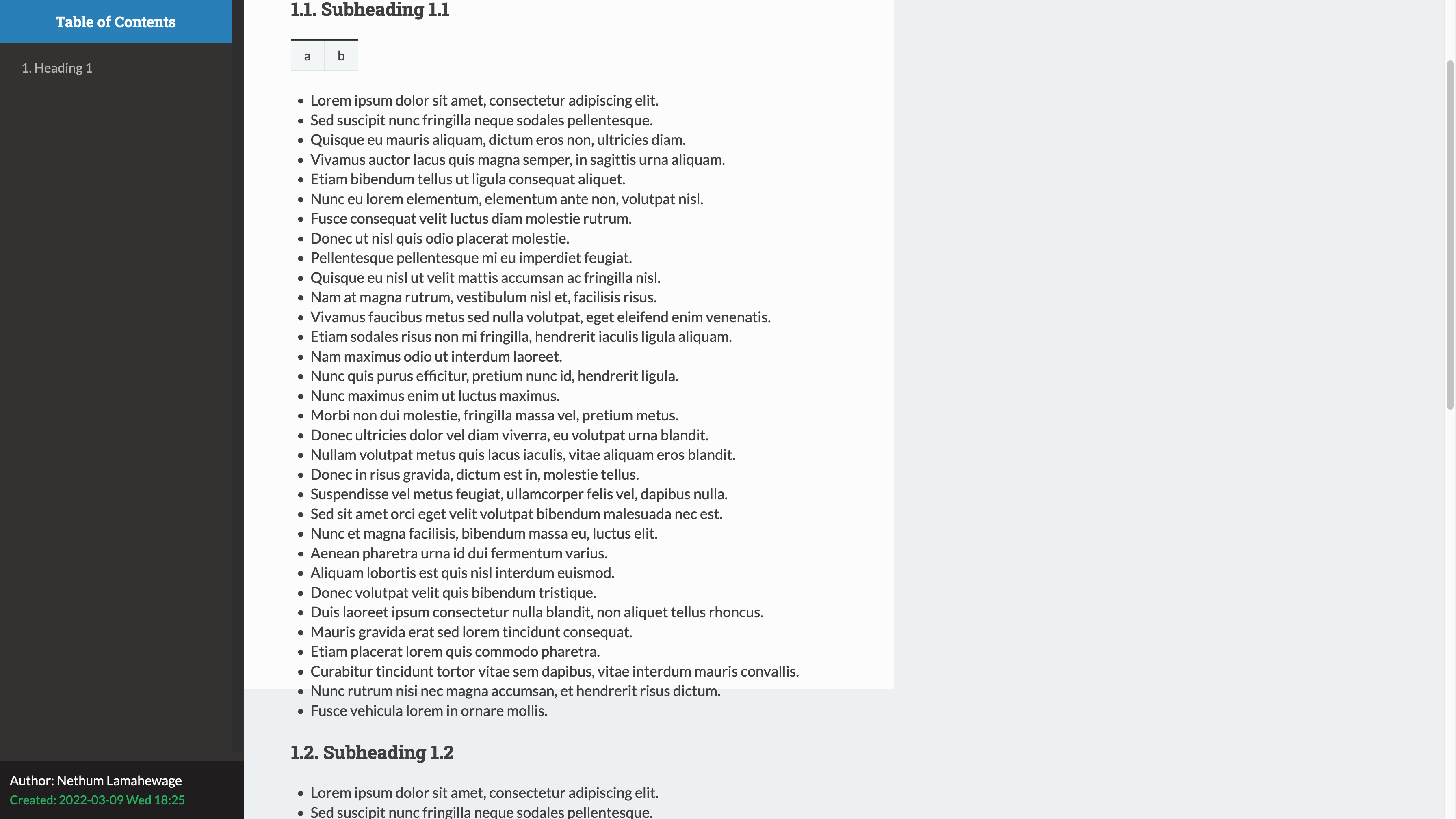 Background Only Extends Until Viewport Height And TOC Doesn t Fold 