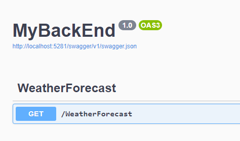 An exception occurred while invoking method: 'weatherforecast' on app-id: 'MyBackEnd' · Issue ...
