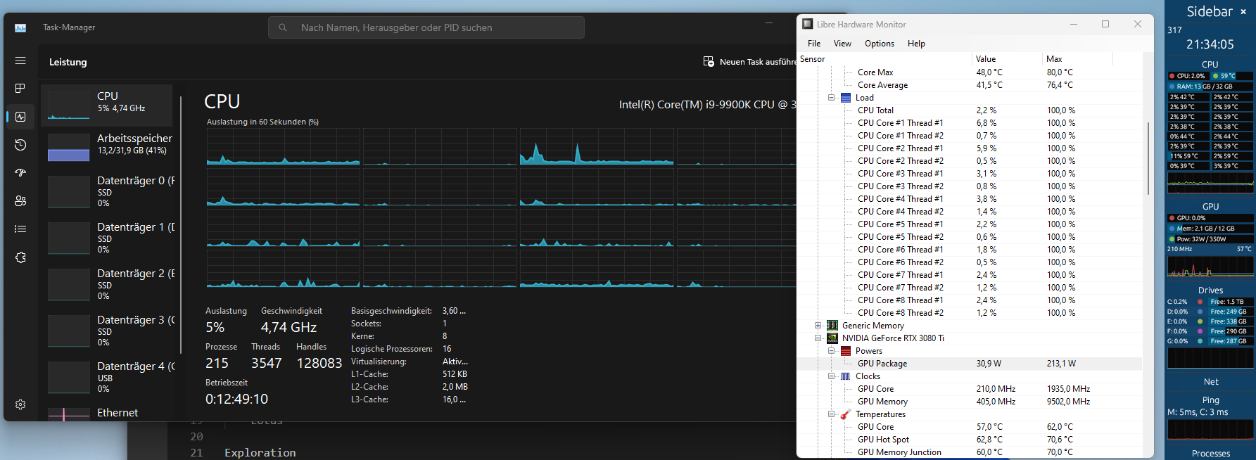CPU Usage to low in win 11 · Issue #968 · GuillaumeGomez/sysinfo · GitHub