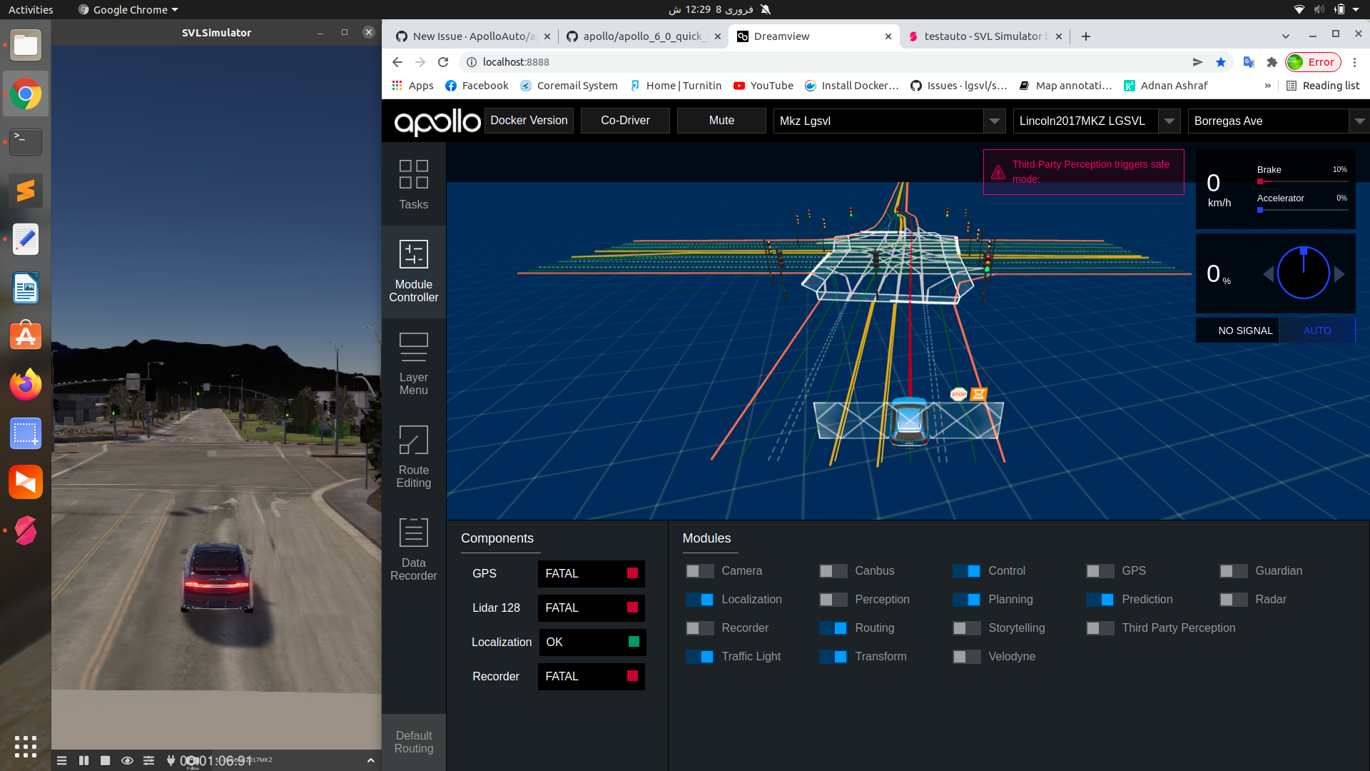Apollo6.0 and lgsvl simulator gives error in planing module while ...