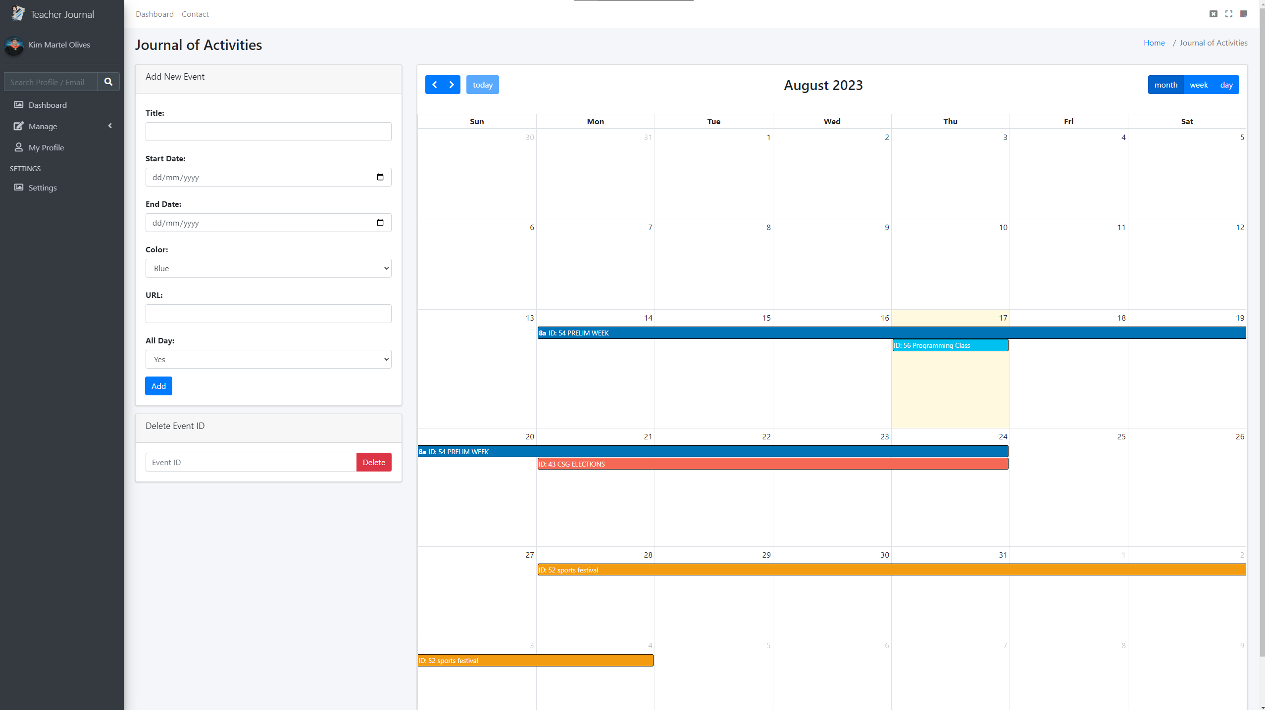 GitHub - kimmartelolives/teacher-journal-laravel: Teacher Journal ...