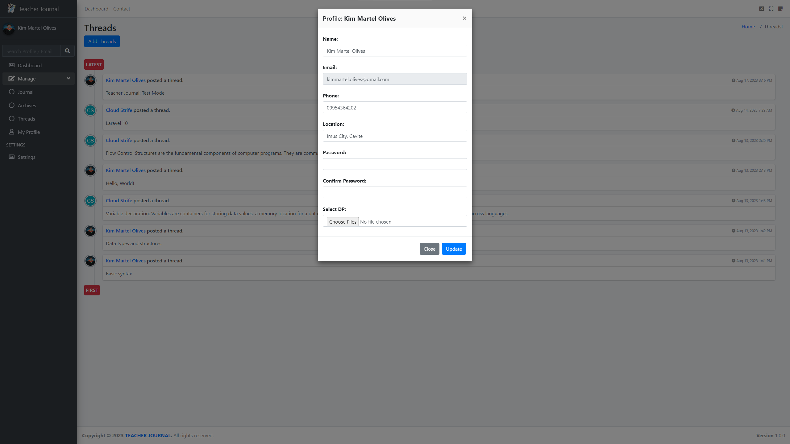 GitHub - kimmartelolives/teacher-journal-laravel: Teacher Journal ...