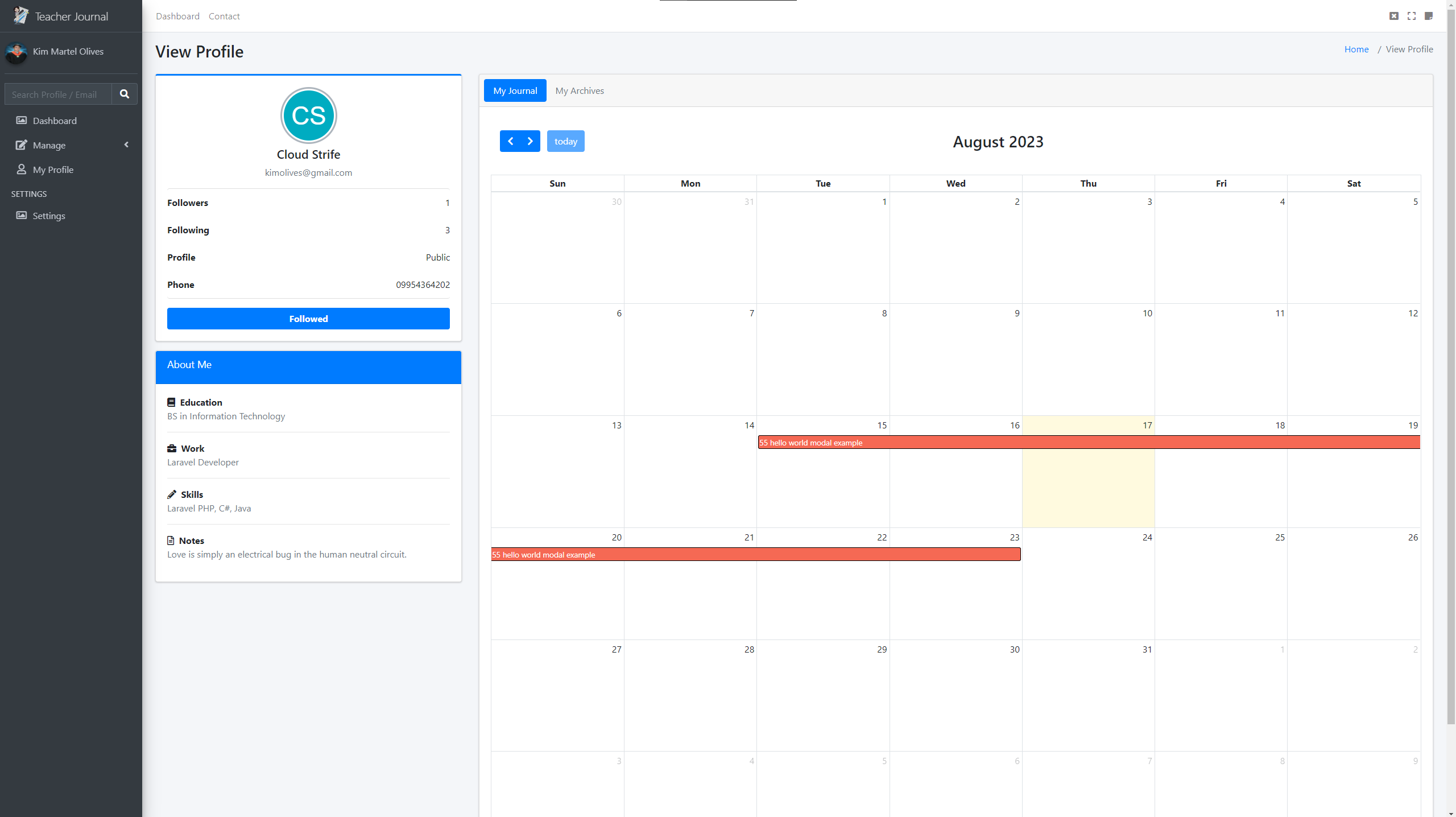 GitHub - kimmartelolives/teacher-journal-laravel: Teacher Journal ...