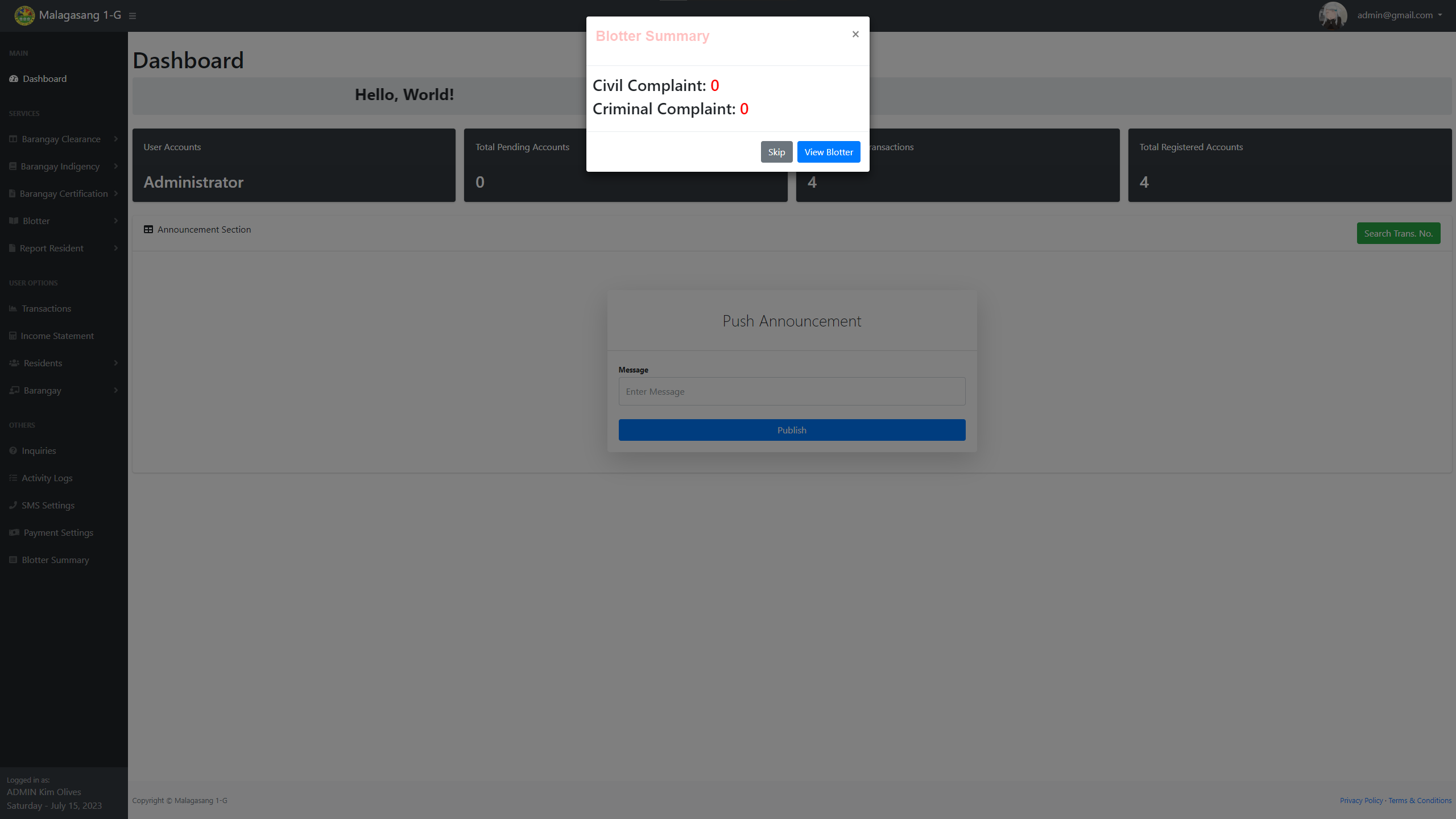 GitHub - kimmartelolives/brgy-management-information-system-sms-core-php: Barangay MIS with SMS ...