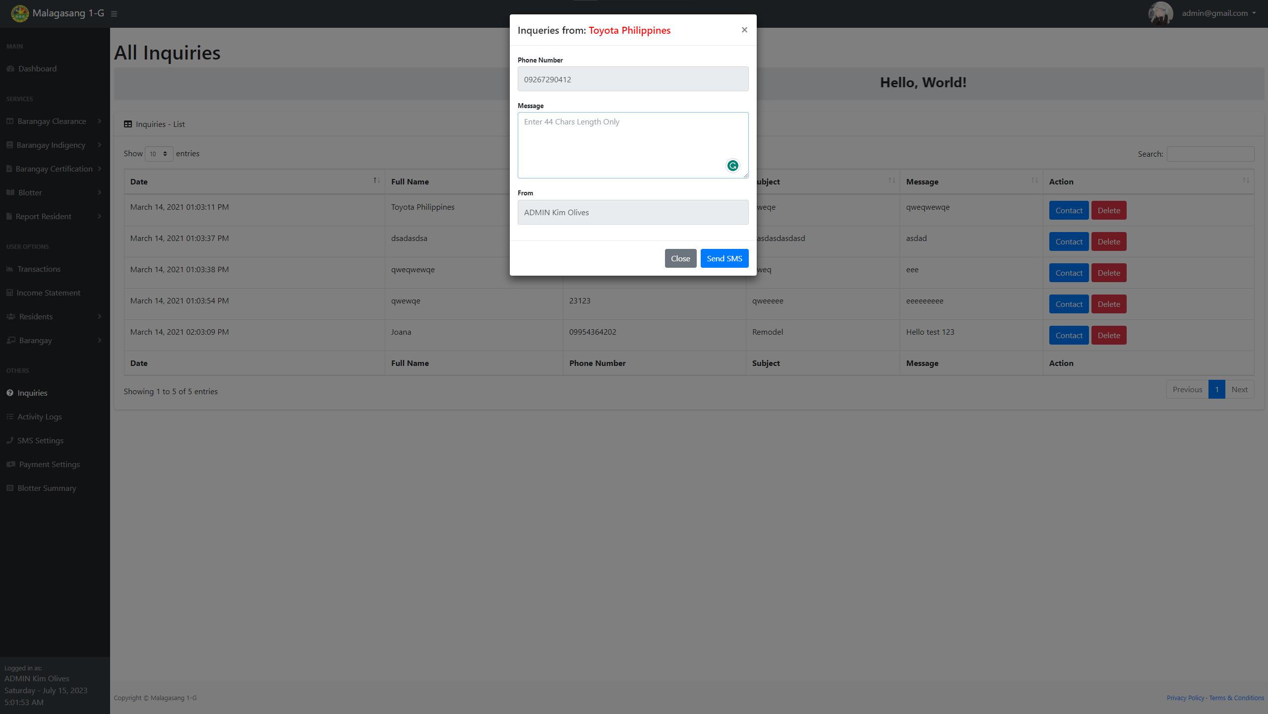 GitHub - kimmartelolives/brgy-management-information-system-sms-core-php: Barangay MIS with SMS ...