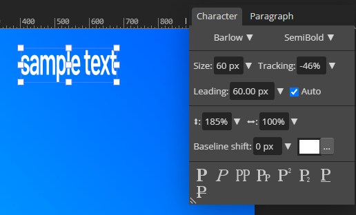 Feature Request Option To Reset Character Properties To Default · Issue 5259 · Photopea