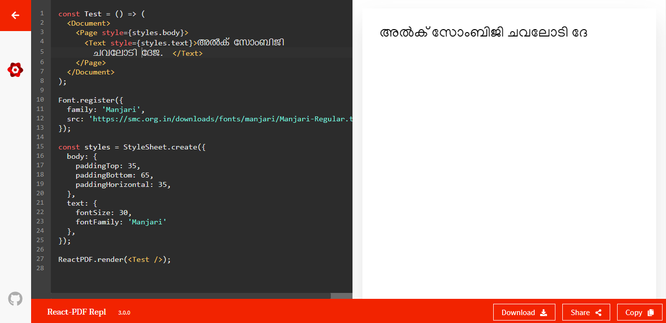 Malayalam texts are not fully rendered · Issue #2196 · diegomura/react ...