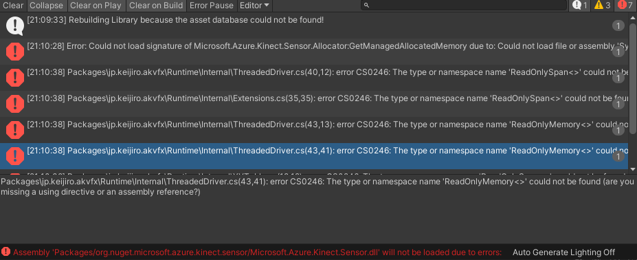 Kinect Error · Issue #31 · keijiro/Akvfx · GitHub