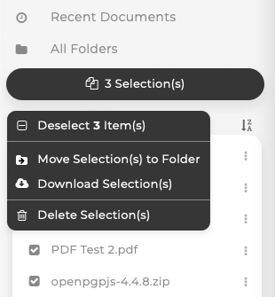 [Feature] Multiple selection for a single action in cryptee docs · Issue #24 · cryptee/web ...