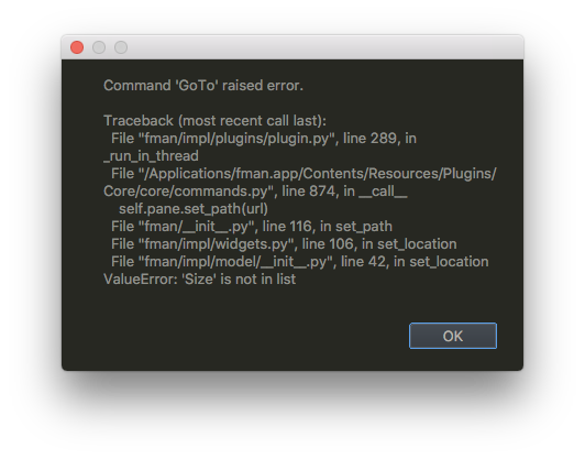 Command "GoTo" raised error · Issue #373 · fman-users/fman · GitHub