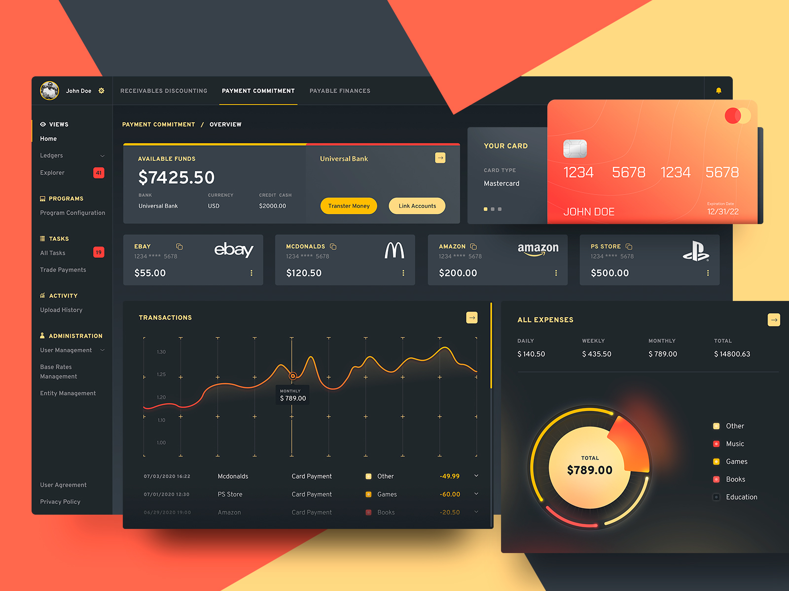 GitHub Am 523 Financial App Dashboard