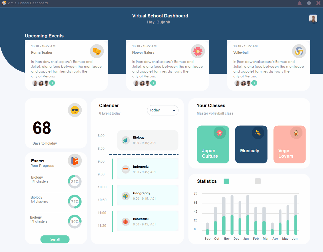 GitHub - am-523/Virtual-School-Dashboard