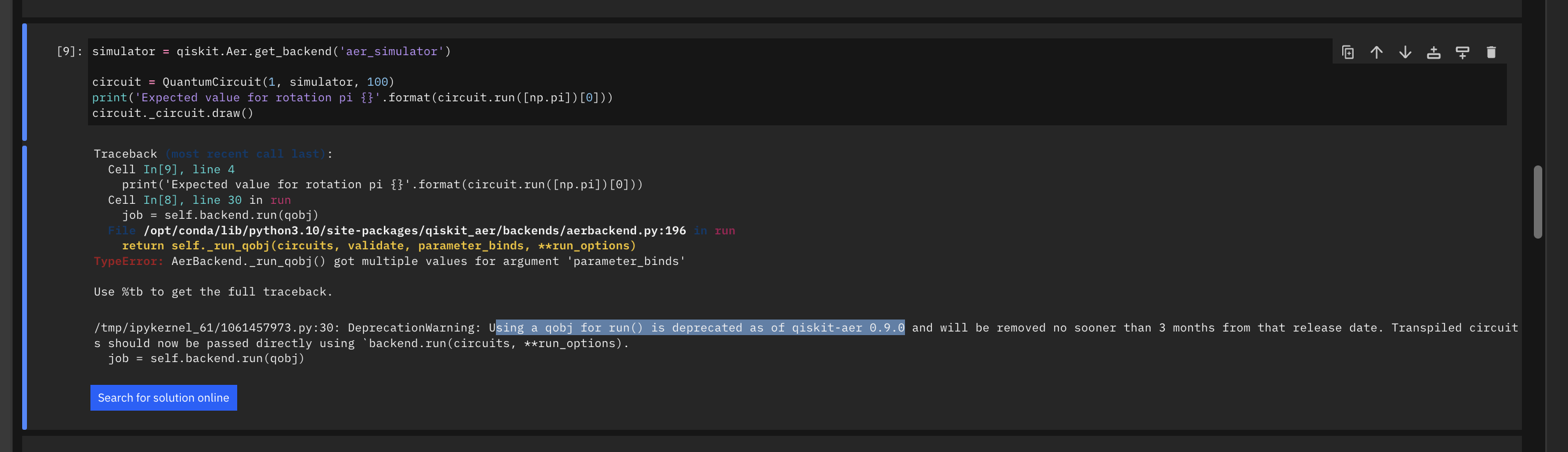 Bug Cannot Run The Quiskit Aer Simulator · Issue 2062 · Qiskitplatypus · Github
