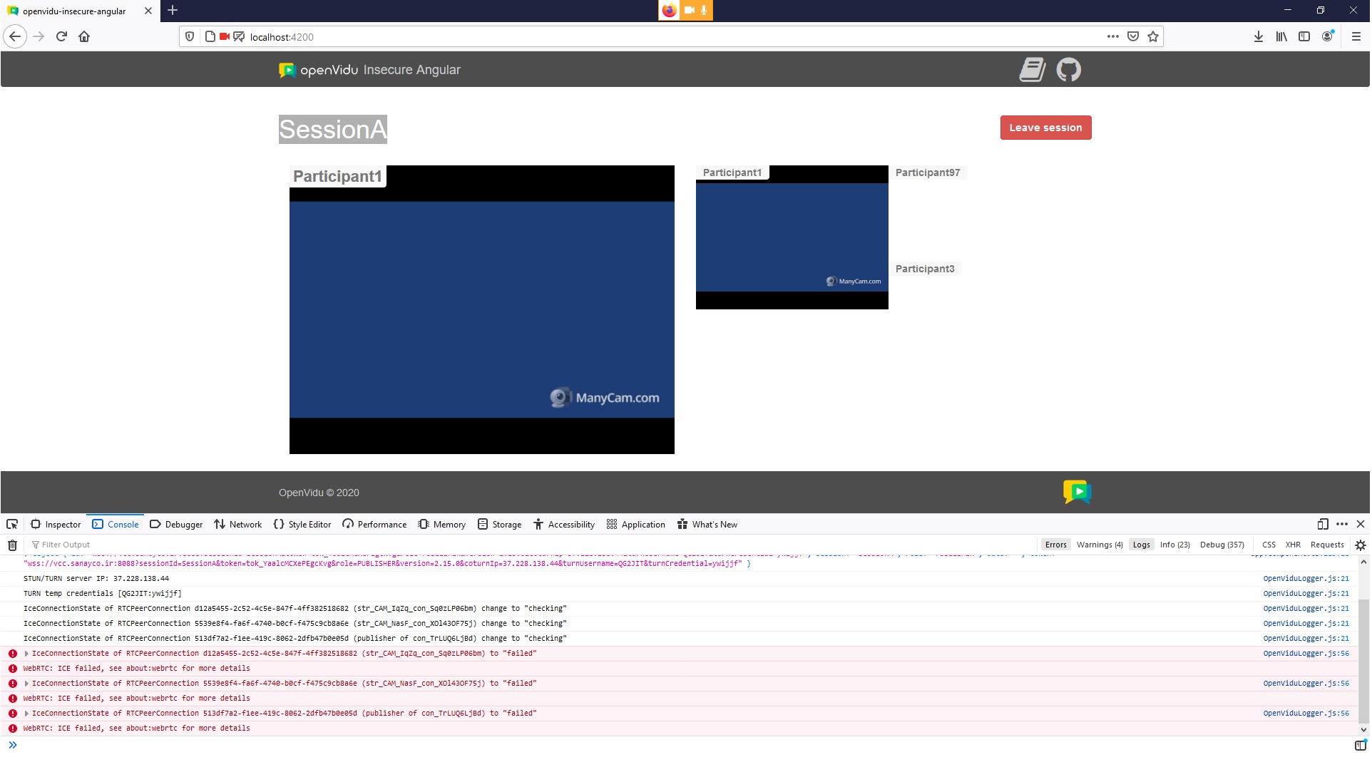 Firefox Webrtc Ice Failed · Issue 536 · Openviduopenvidu · Github