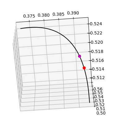 BSplinecurve3D - point at abscissa different of curvature function ...