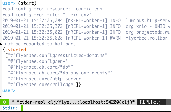 Clojurescript repl. Unexpected Stdin: in minibuffer. · Issue #2571 · clojure-emacs/cider · GitHub