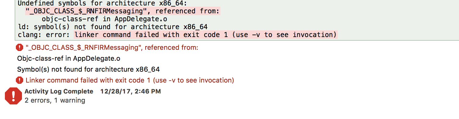 Build Error On Ios Non Cocoapod · Issue 713 · Evollureact Native Fcm · Github 
