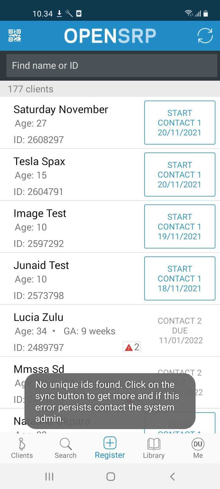 One cannot register a new patient · Issue #712 · opensrp/opensrp-client-anc · GitHub