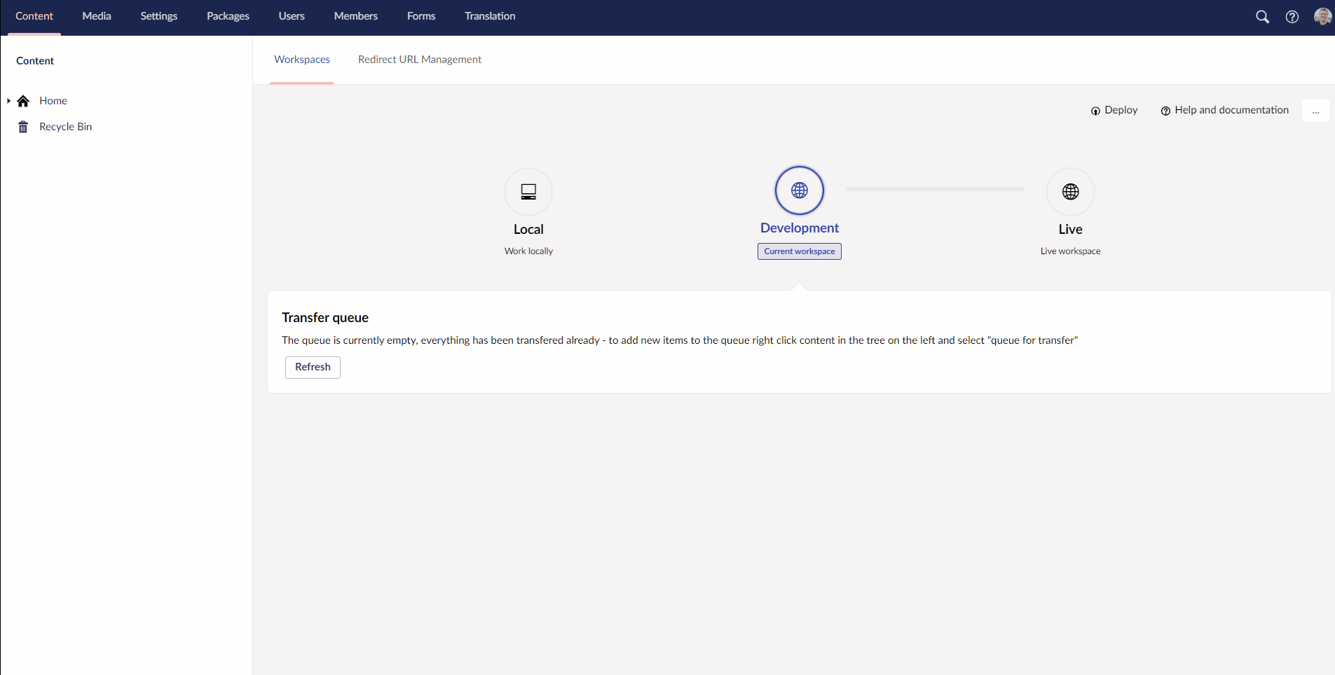 Content restore: Click outside of transfer UI, closes section · Issue #330 · umbraco/Umbraco ...