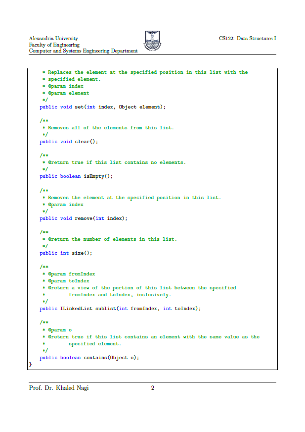 GitHub - AmrMomtaz/ILinkedList: Data Structure Assignment 4
