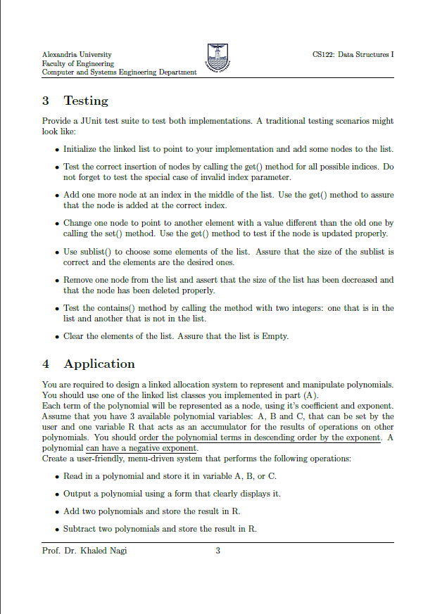 GitHub - AmrMomtaz/ILinkedList: Data Structure Assignment 4