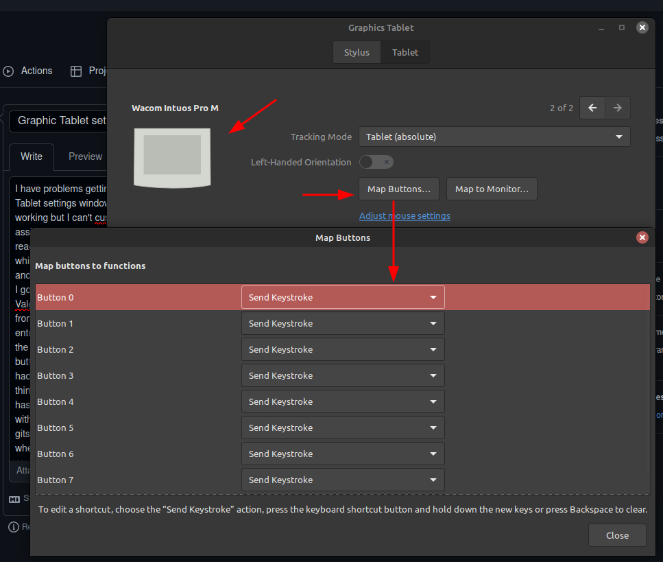 Graphic Tablet settings in Linux Mint 21 (Ubuntu 20.04) does not show PTH-660 Wacom Pro M ...