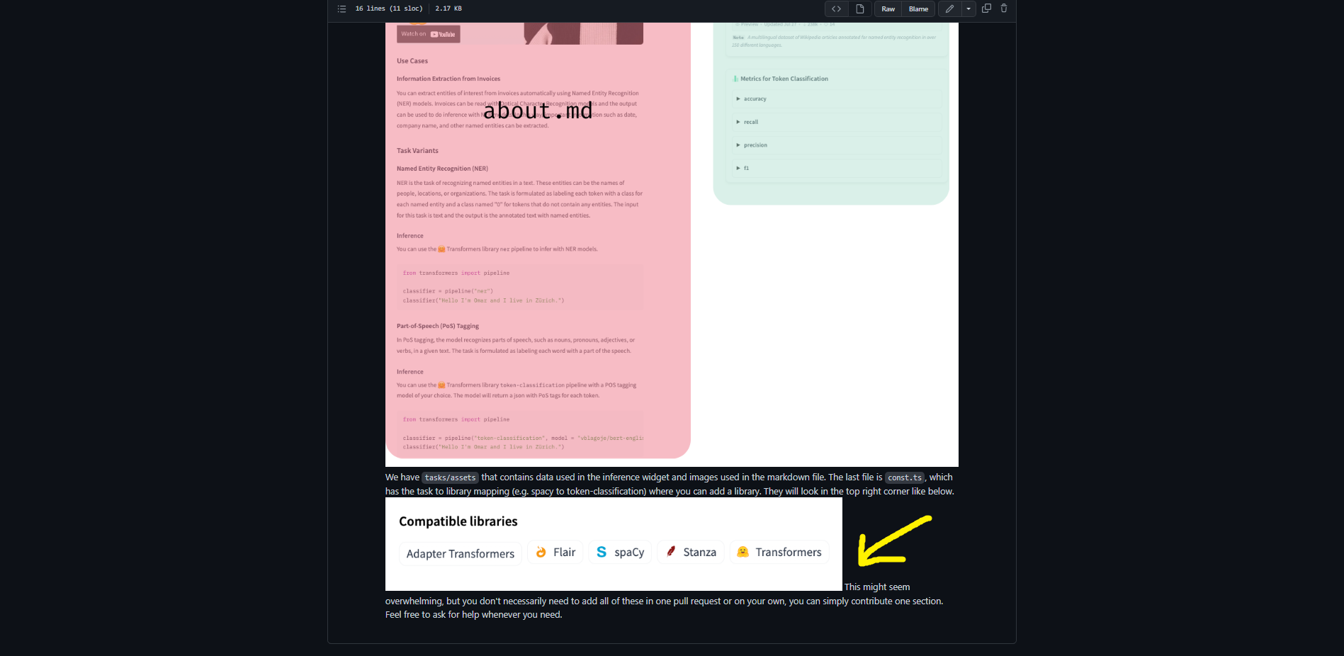 Task Guide Contribution Incorrect Styling · Issue 373 · Huggingface Hub Docs · Github
