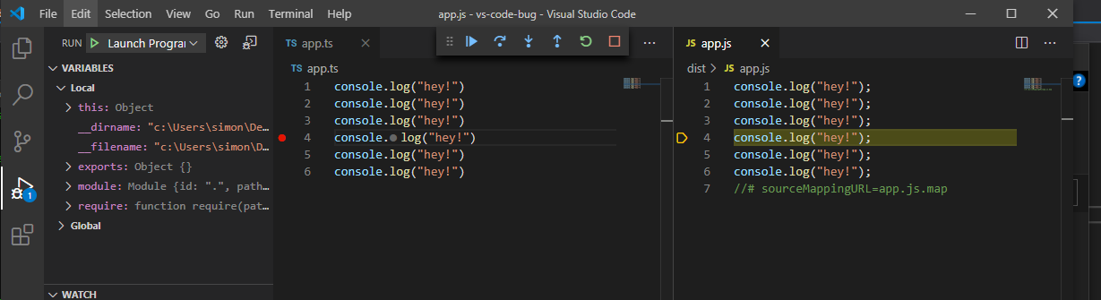 Settings Allowjstrue In Tsconfigs Will Make Debugger Step In The Javascript Files Instead Of