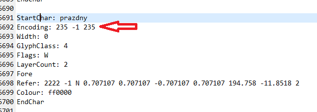 Unable to add encoding slot after an specific glyph · Issue #4459 · fontforge/fontforge · GitHub