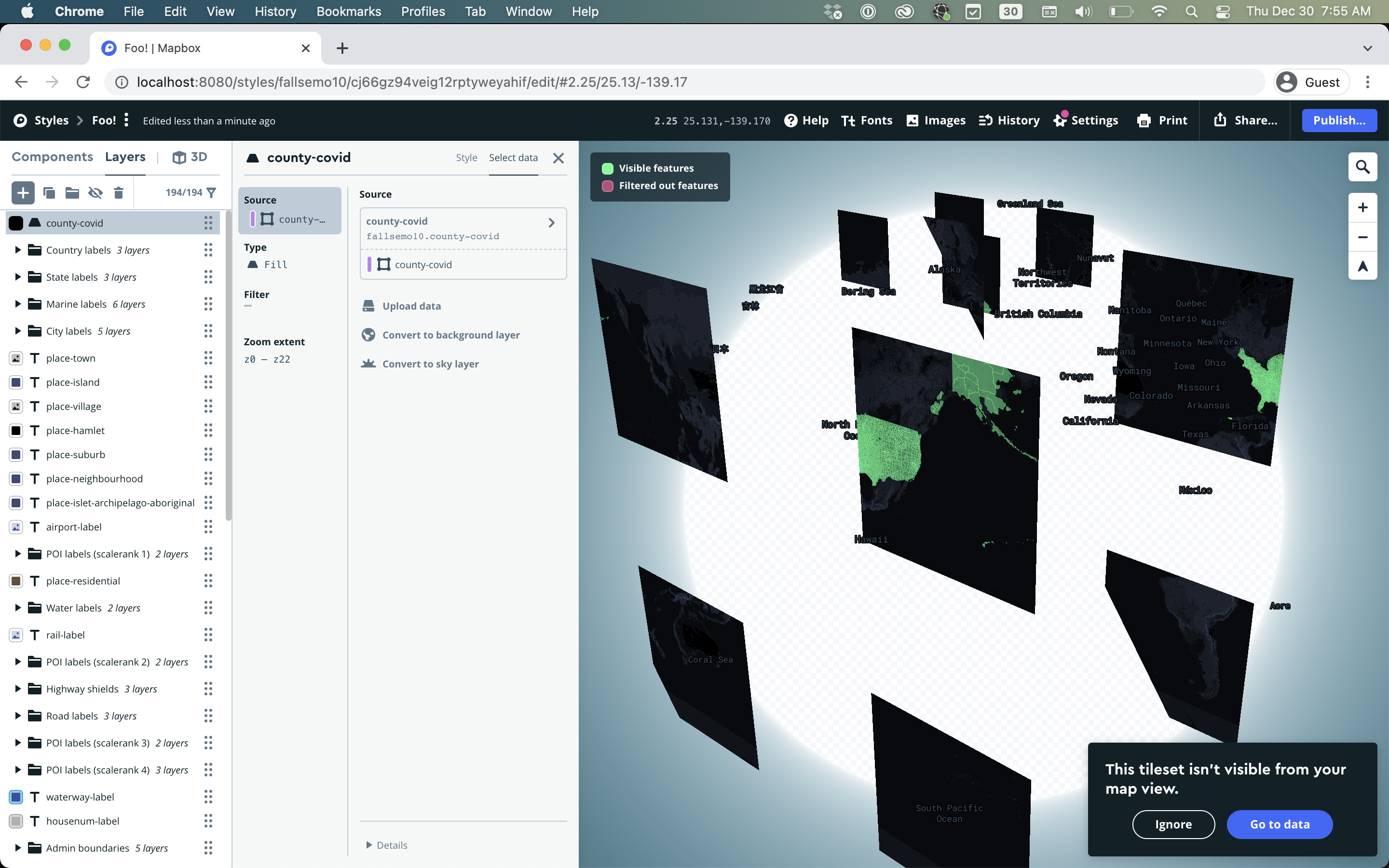 Calling setStyle breaks global projection · Issue #11367 · mapbox ...