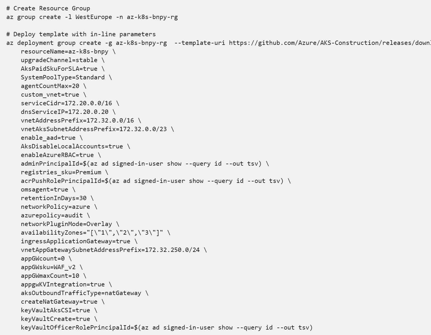 Bug Aks Construction Does Not Pass Necessary Parameters For Cni Overlay Networking · Issue 617 