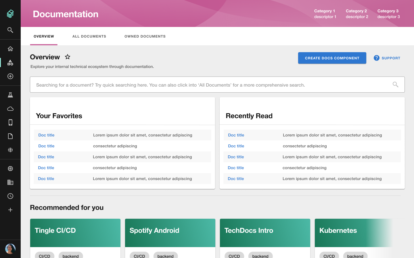 TechDocs: Improve TechDocs homepage which shows list of current ...