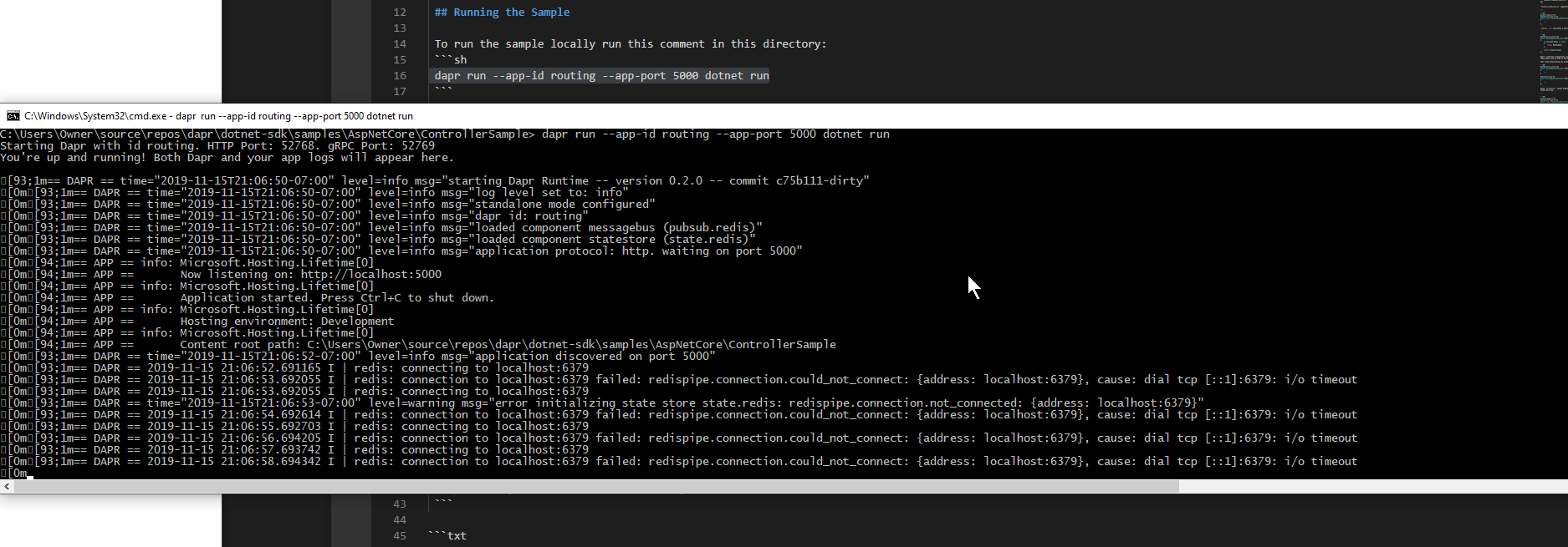 running sample - fail on redis · Issue #253 · dapr/docs · GitHub