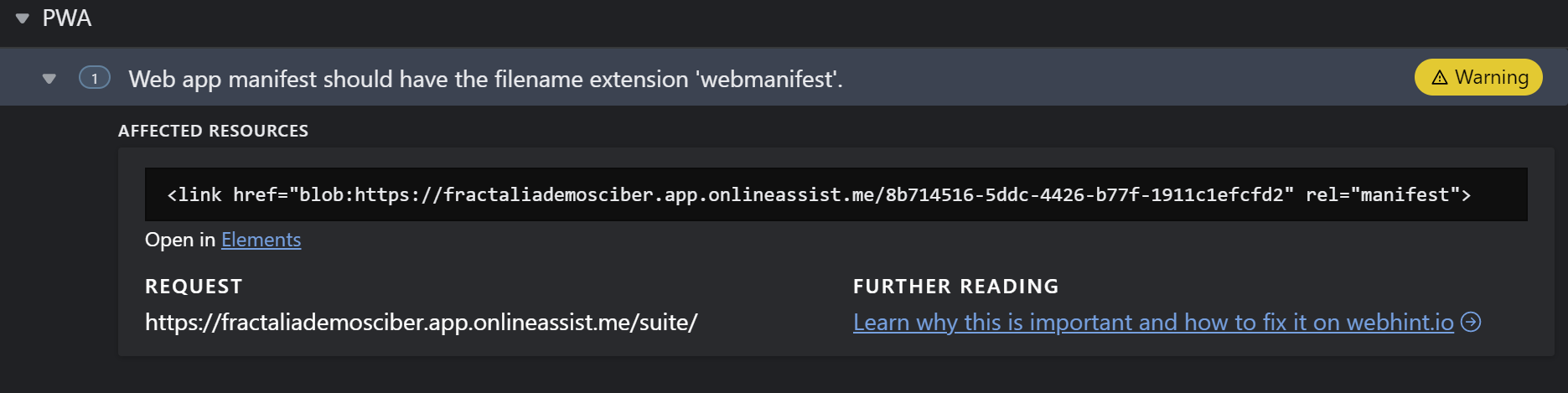 [BUG] manifest not detected · Issue #3592 · pwa-builder/PWABuilder · GitHub