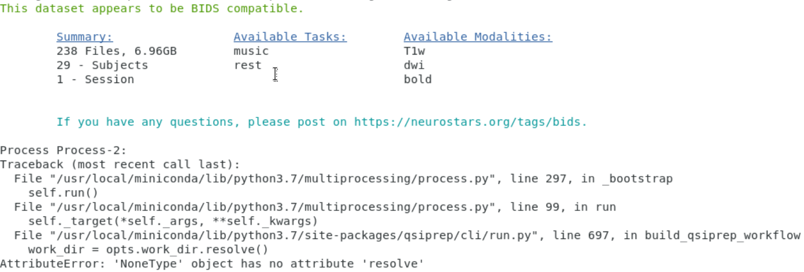 Problems specifying arguments to Docker wrapper for reconstruction ...