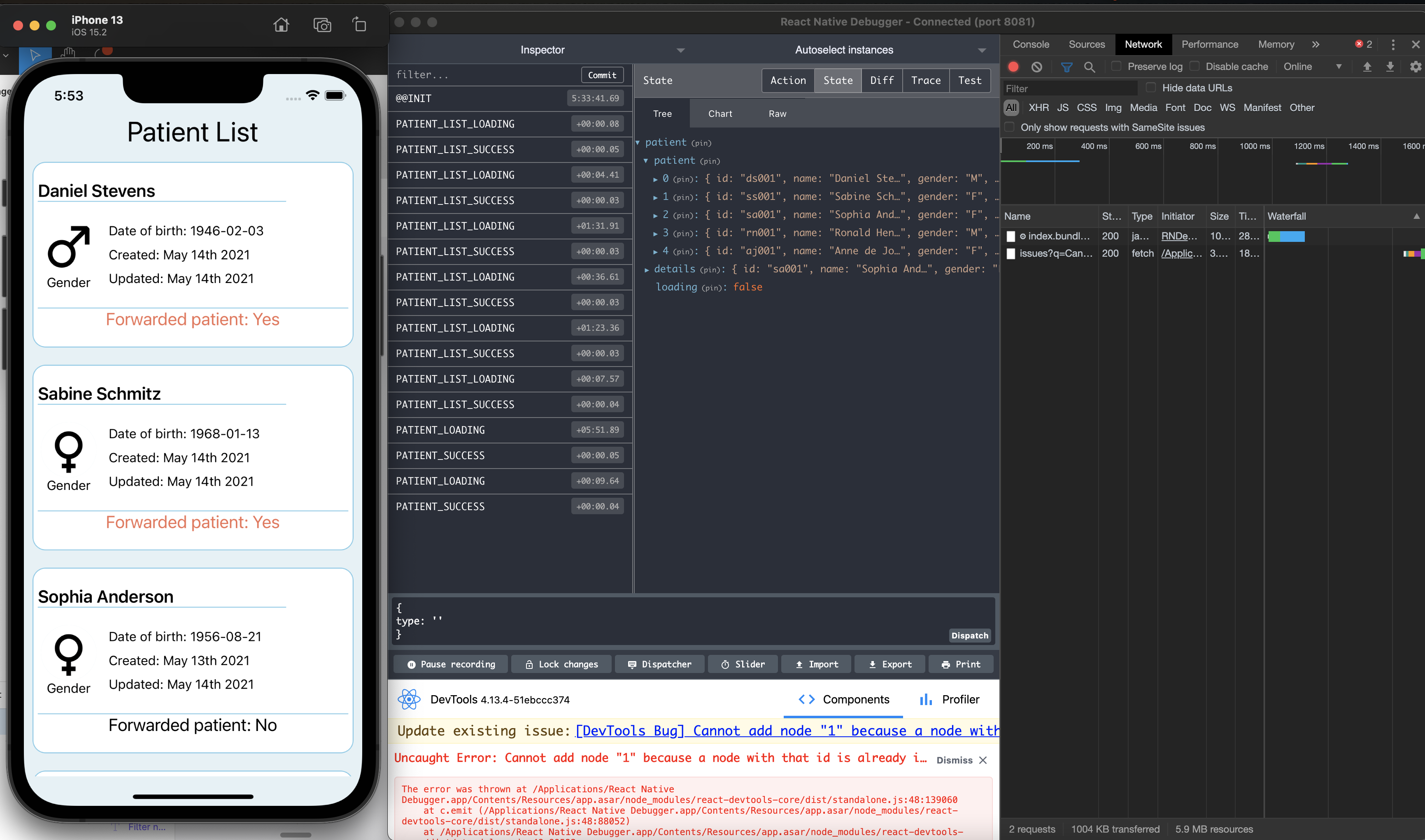 React Native Typescript Redux Healthcare