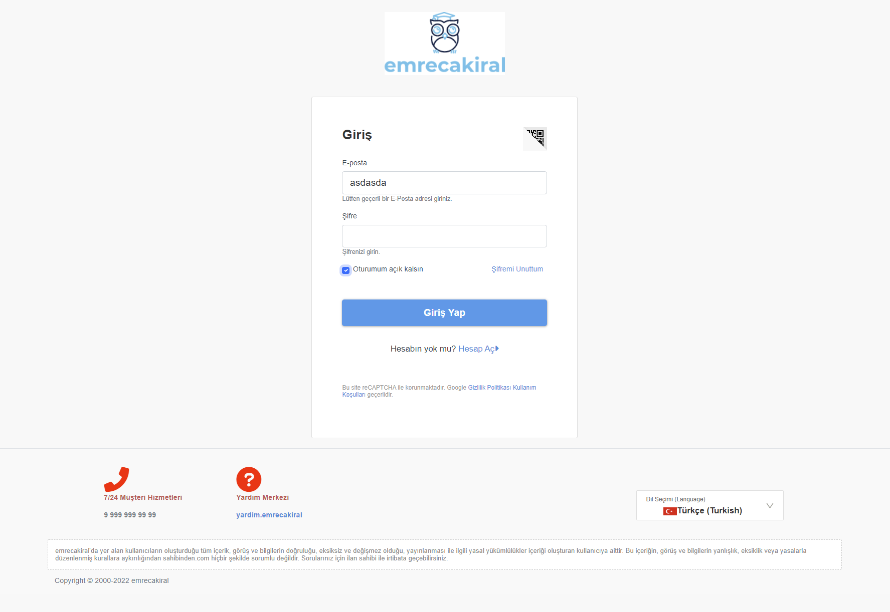 GitHub - emrecakiral/LoginPageMVC: .Net Core MVC ile Front End Login ...