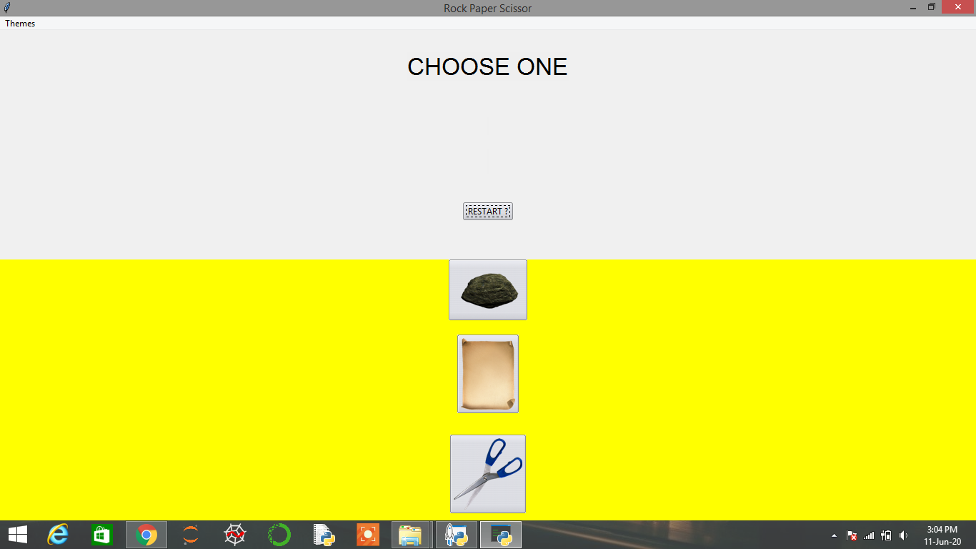 GitHub - kiiirtiiii/rock-paper-scissors: Single player game using tkinter (Python GUI) and ...