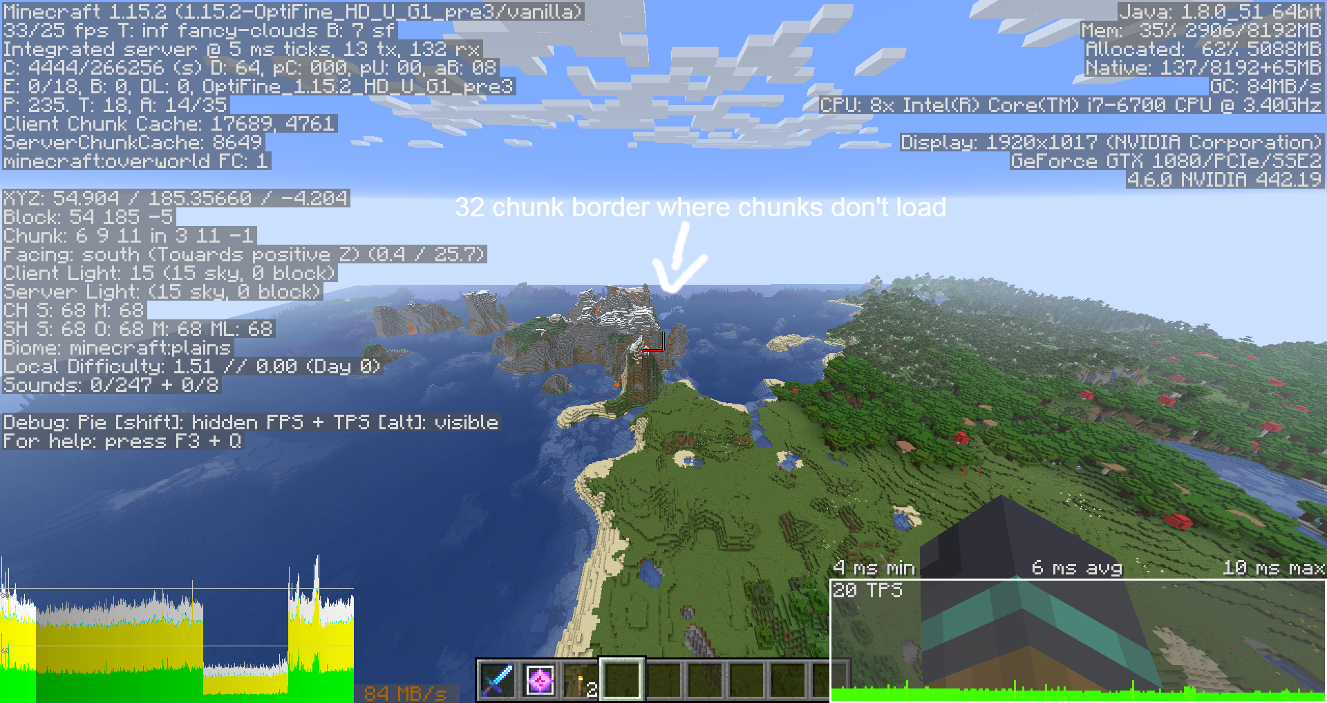 World doesn't quite generate with render distance over 40 · Issue #3352 · sp614x/optifine · GitHub