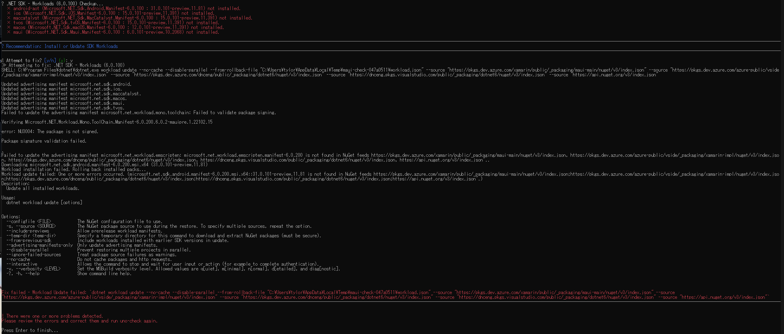 Uno Check Net Sdk Workloads Install Fails · Issue 8091 · Unoplatformuno · Github