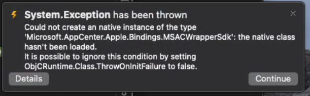 Issue Using Appcenter 50 Preview On Ios Net Maui · Issue 1692 · Microsoftappcenter Sdk