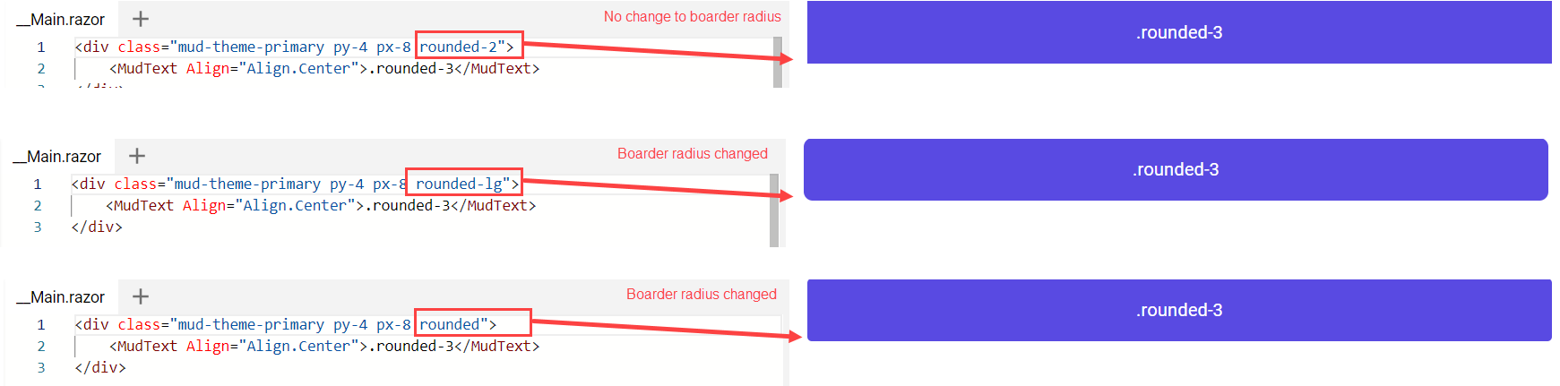 The Boarder Radius Rounded 1 2 Or 3 Is Not Functional · Issue 7022 · Mudblazormudblazor 