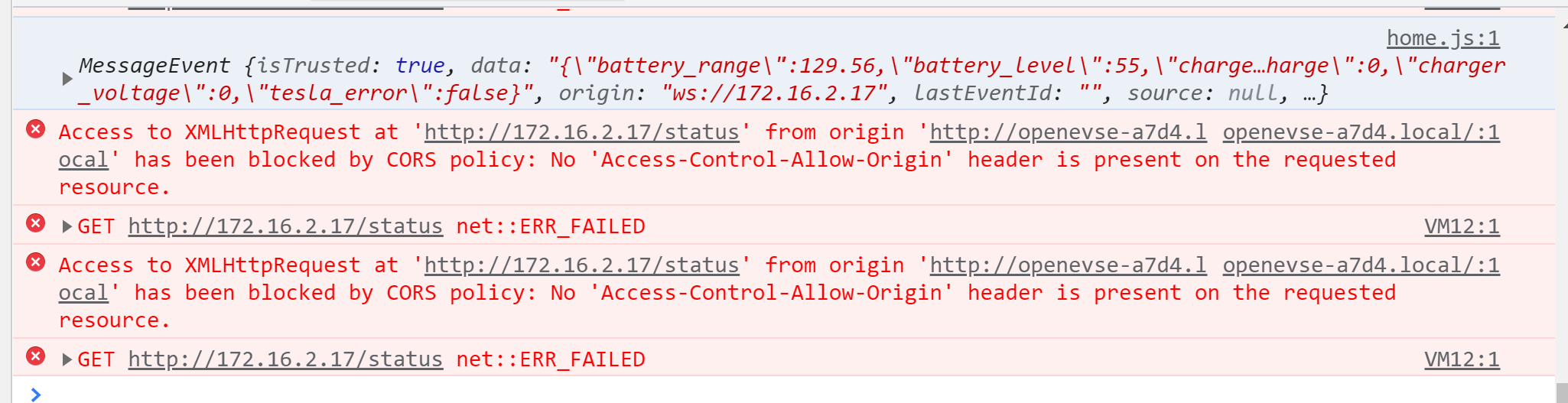 CORS - OpenEVSE save broken when connecting using hostname · Issue #231 · OpenEVSE/openevse ...