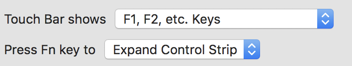 remapping FN to left command works but the the F keys are still shown on the touch bar when ...