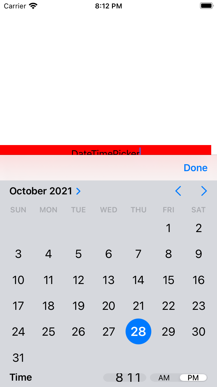 DatePicker Time is not display in the view in iOS 15 version · Issue ...