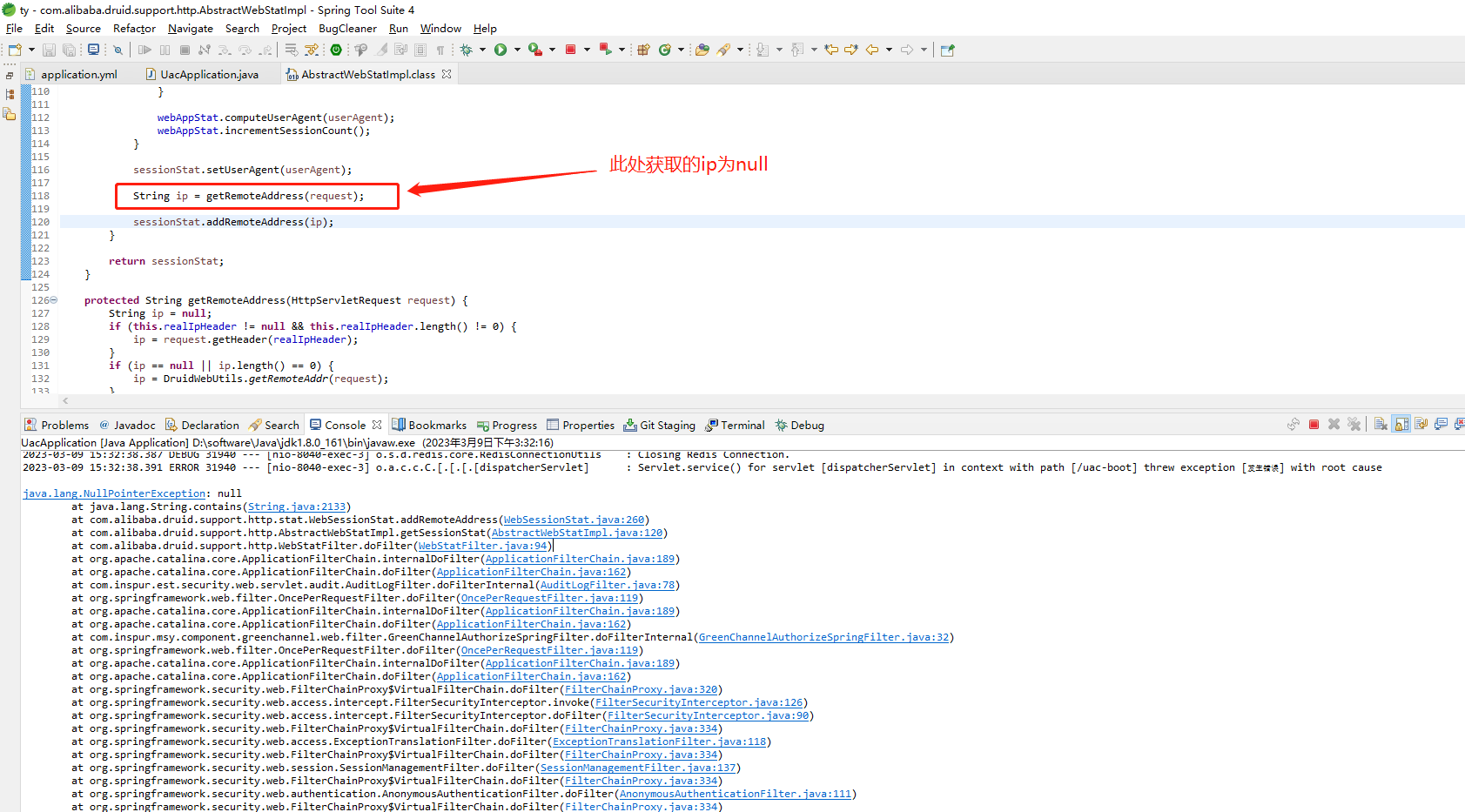 经过多层代理，获取ip失败，报空指针 · Issue #5180 · alibaba/druid · GitHub