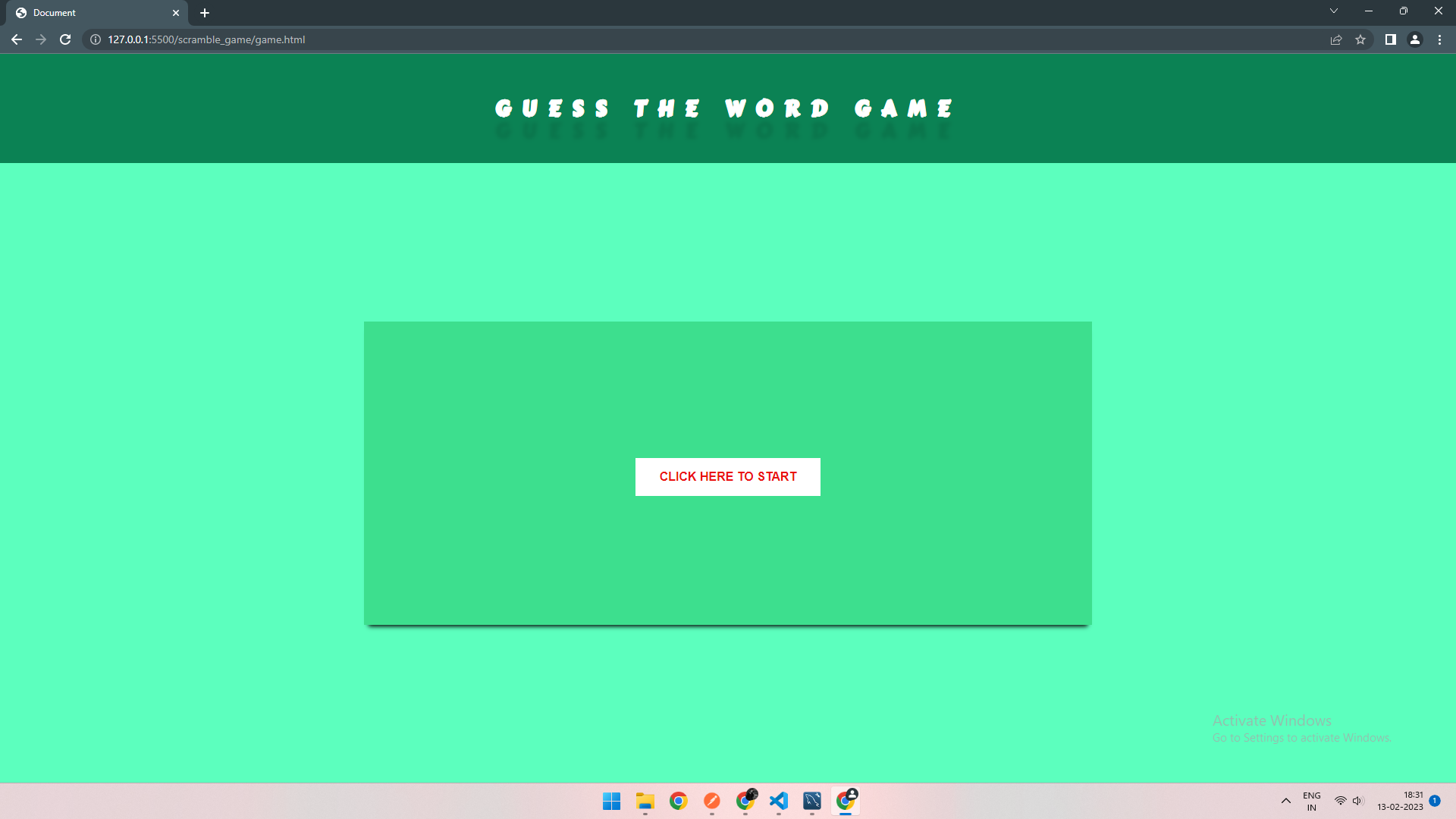 GitHub - amarupd/scramble-game